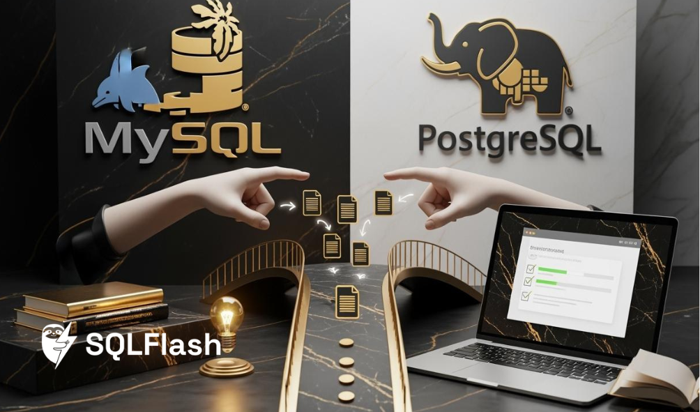 Migrating MySQL to PostgreSQL Made Easy for Beginners | SQLFlash